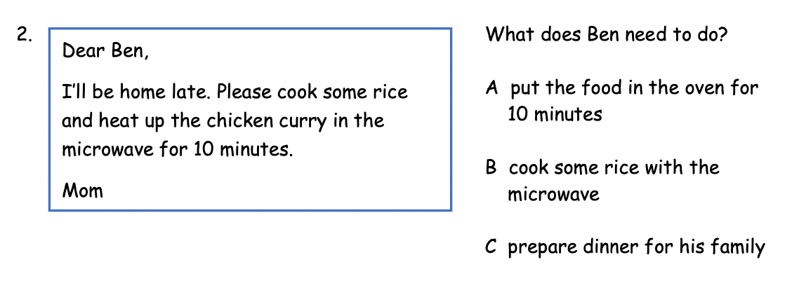 UASA华小五大科目格式、比较和题目（原创例子）